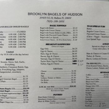 BROOKLYN BAGELS OF HUDSON - Updated February 2025 - 43 Photos & 57 Reviews - 15427 US Hwy 19 ...