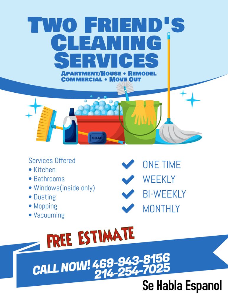 TWO FRIENDS CLEANING SERVICE - Updated August 2024 - Lancaster, Texas ...