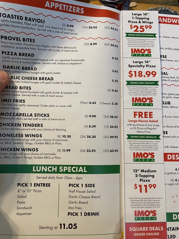 IMO’S PIZZA - Updated June 2024 - 201 S Belt W, Belleville, Illinois - Pizza - Restaurant ...
