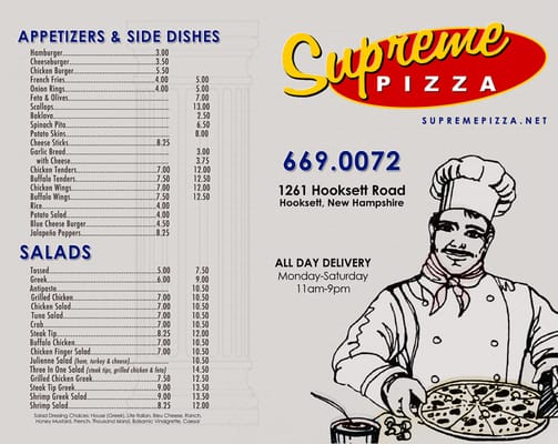 SUPREME HOUSE OF PIZZA - Updated May 2026 - 46 Reviews - 1261 Hooksett ...