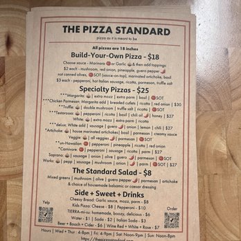 THE PIZZA STANDARD - Updated July 2025 - 315 Photos & 418 Reviews ...
