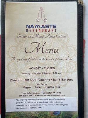 NAMASTE RESTAURANT - Updated October 2025 - 101 Photos & 112 Reviews ...