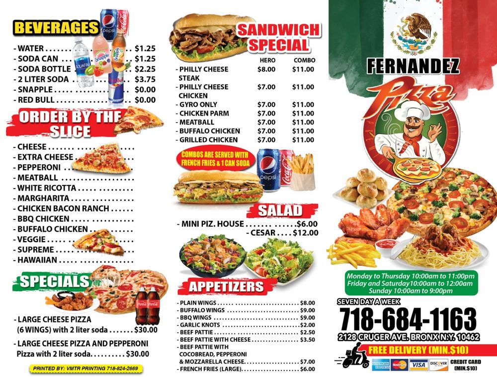 FERNANDEZ PIZZA - Updated January 2026 - 2128 Cruger Ave, The Bronx ...