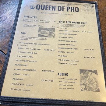 QUEEN OF PHO - Updated July 2024 - 15 Photos & 12 Reviews - 707 W Main ...