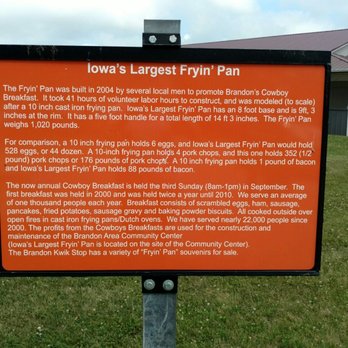IOWA’S LARGEST FRYING PAN - Updated July 2025 - 14 Photos - Brandon ...