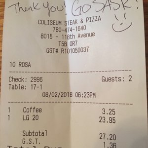 COLISEUM PIZZA & STEAK - 45 Photos & 77 Reviews - 8015 118 Avenue NW ...