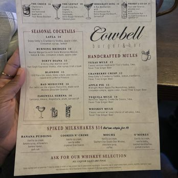 COWBELL BURGER & WHISKEY BAR - Updated July 2024 - 762 Photos & 831 ...
