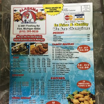 ALABAMA FISH AND CHICKEN CLOSED Updated January 2025 3061 Flushing Rd Flint Michigan Seafood Markets Phone Number Yelp
