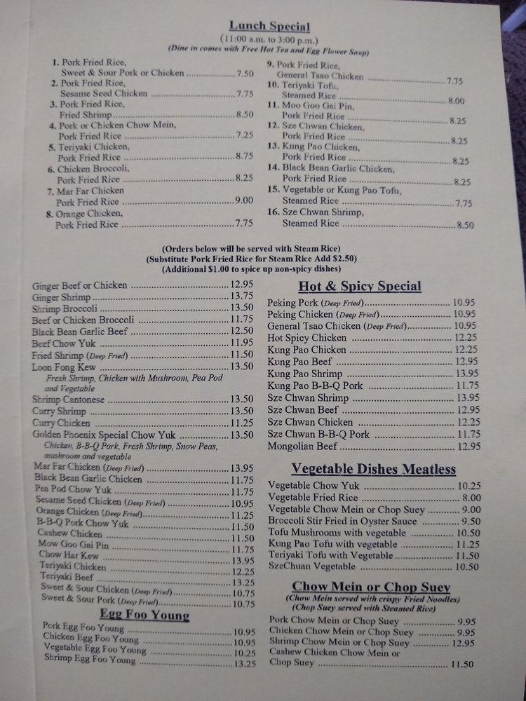 GOLDEN PHOENIX CHINESE RESTAURANT - 42 Photos & 63 Reviews - Chinese ...