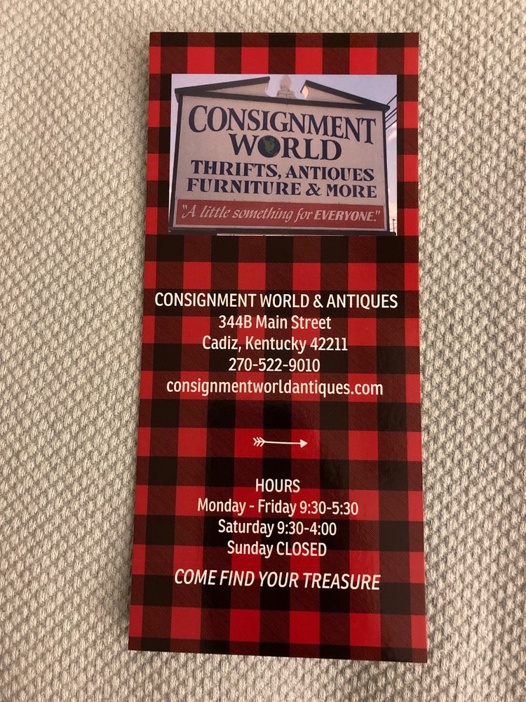 CONSIGNMENT WORLD AND ANTIQUES - Updated 05/2025 - 344 B Main St, Cadiz ...