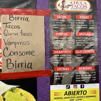 CHULA TACOS - Updated April 2025 - 150 Photos & 121 Reviews - 4301 ...