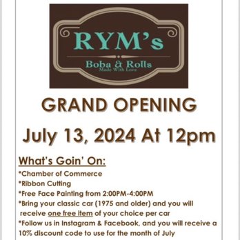 RYM’S BOBA & ROLLS - Updated September 2024 - 38 Photos & 19 Reviews ...