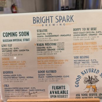 BRIGHT SPARK BREWING - Updated January 2025 - 353 Photos & 162 Reviews ...