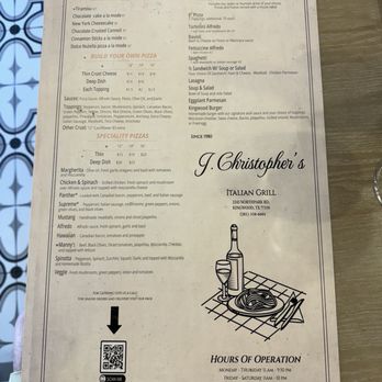 J. CHRISTOPHER’S ITALIAN GRILL - Updated June 2025 - 80 Photos & 189 ...
