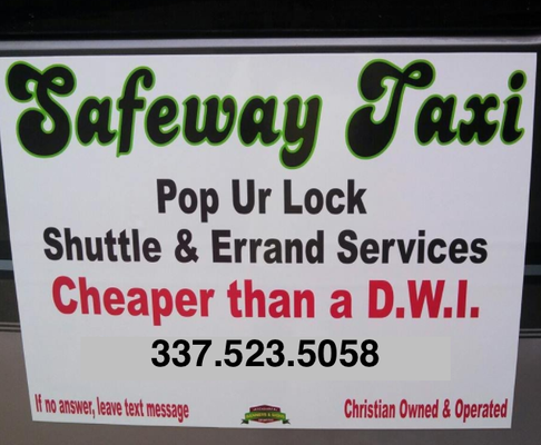 SAFEWAY TAXI & POP UR LOCK - Updated December 2025 - Abbeville ...