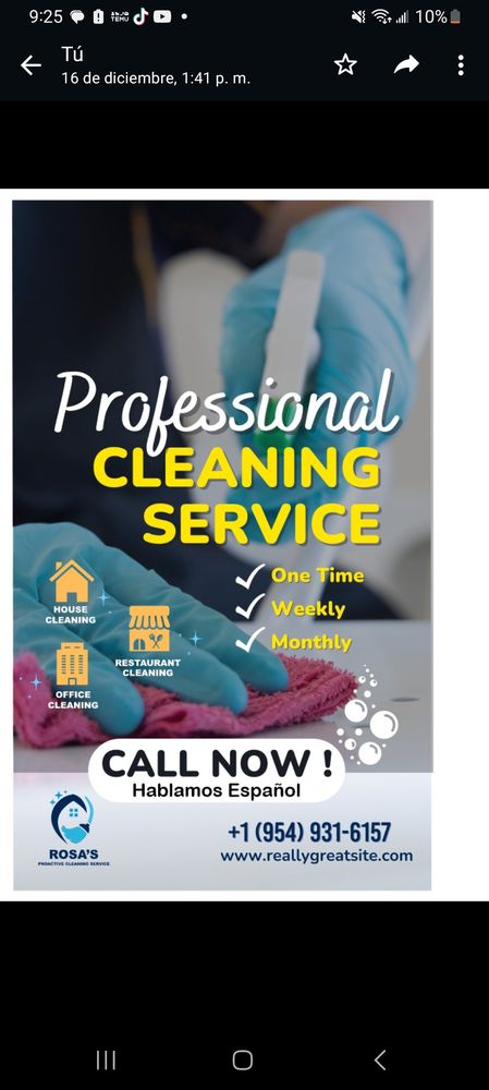 ROSA’S PROACTIVE CLEANING SERVICES - Updated November 2024 - Coral ...