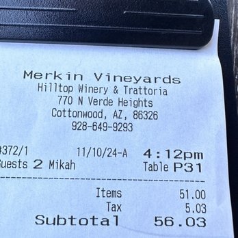 MERKIN VINEYARDS HILLTOP WINERY & TRATTORIA - Updated November 2024 ...