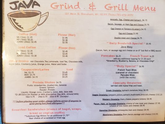 JAVA GRIND AND GRILL - 109 Photos & 228 Reviews - Stoneham ...