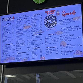 FUEGO CRAVINGS - Mexican Restaurant at 1680 E 6th St, Beaumont ...