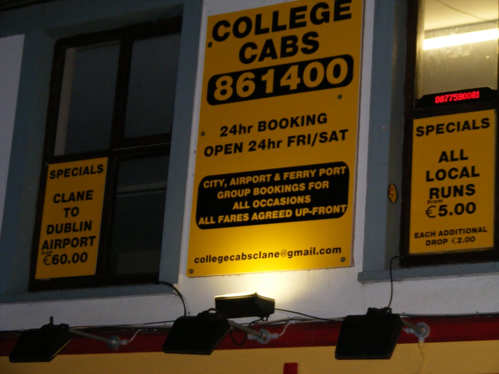 COLLEGE CABS CLANE - Updated November 2024 - Main Street, Clane, Co ...
