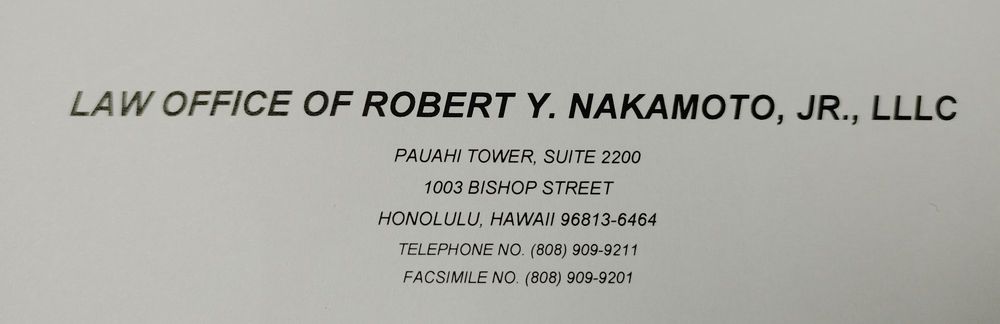 LAW OFFICE OF ROBERT Y NAKAMOTO JR - Updated November 2025 - 1001 ...