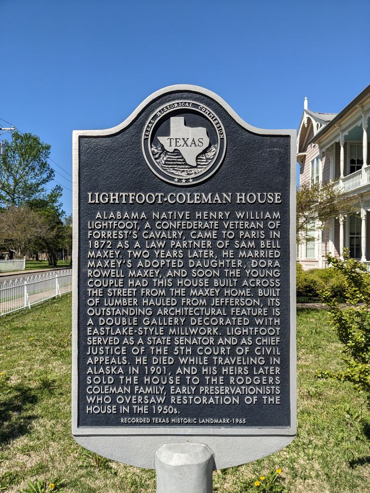 LIGHTFOOT-COLEMAN HOUSE - Updated August 2025 - 746 S Church St, Paris, Texas - Landmarks ...