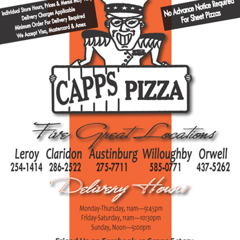 CAPP’S PIZZA - Updated December 2025 - 12 Reviews - 156 E Main St ...