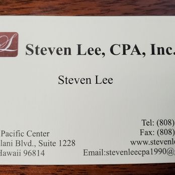 STEVEN LEE, CPA - Updated October 2025 - 1585 Kapiolani Blvd, Honolulu ...