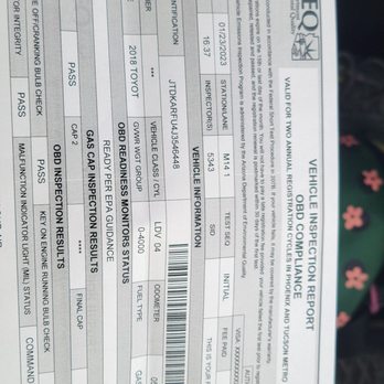 STATE OF ARIZONA EMISSIONS INSPECTION STATION - Updated January 2026 ...