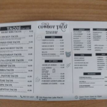 COWBOY TACO - 17 Photos & 11 Reviews - 150 Plaza Ave, Lake Placid ...