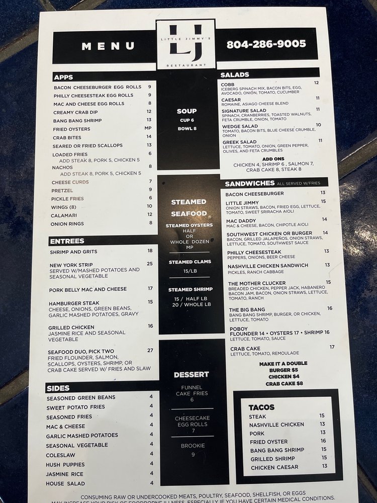 LITTLE JIMMY’S RESTAURANT - 240 Virginia St, Urbanna, Virginia ...