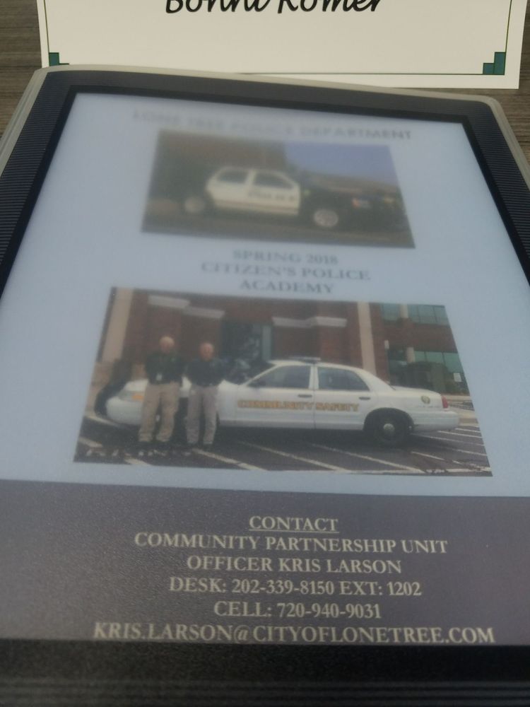 CITY OF LONE TREE POLICE DEPARTMENT - Updated December 2025 - 9777 S ...