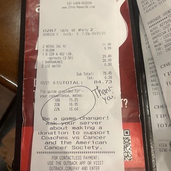 OUTBACK STEAKHOUSE - Updated July 2025 - 294 Photos & 324 Reviews ...