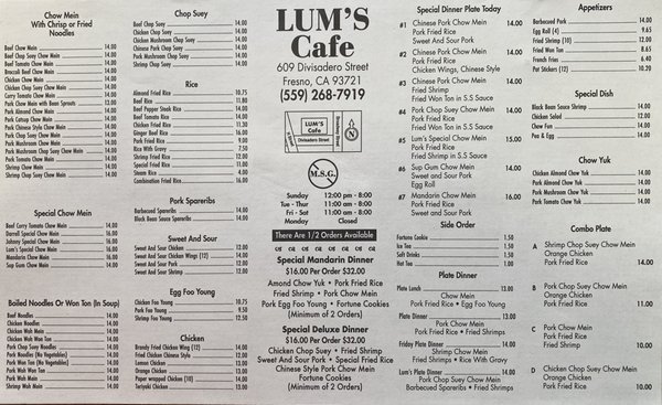 LUM’S CHOP SUEY - Updated October 2025 - 60 Photos & 89 Reviews - 609 ...