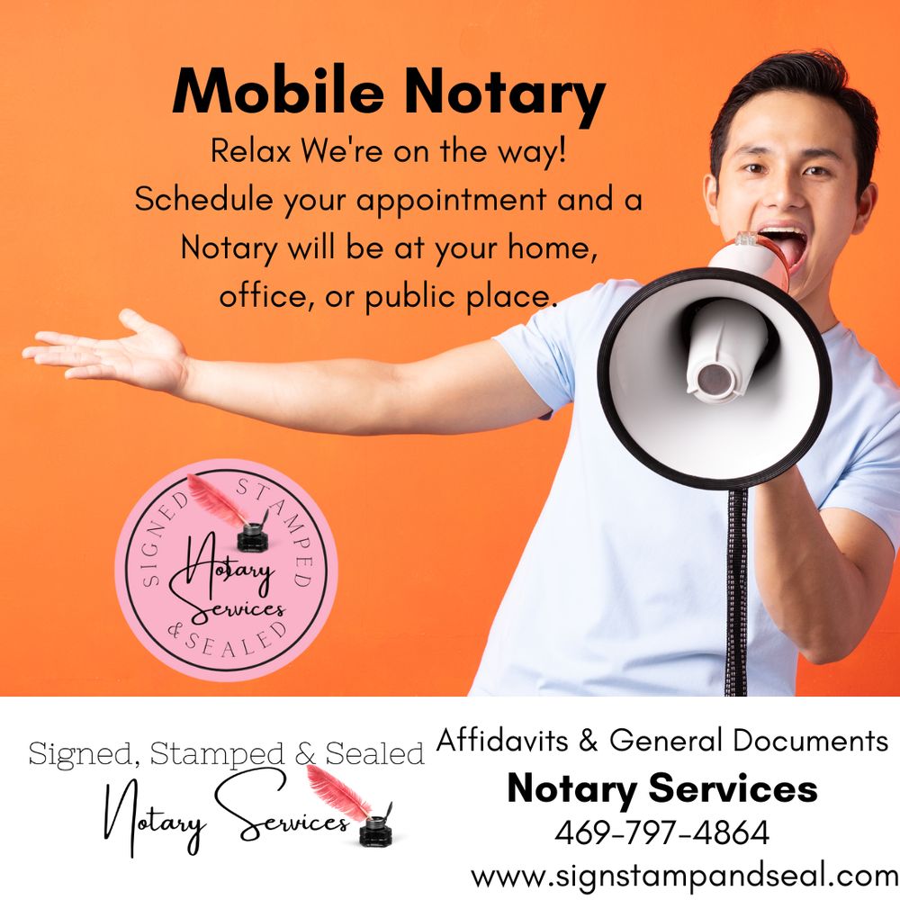 SIGNED, STAMPED, AND SEALED NOTARY SERVICES - Updated January 2025 ...