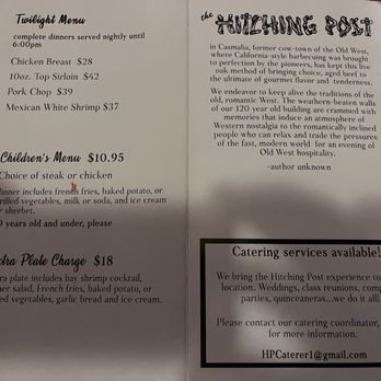 HITCHING POST - Updated December 2024 - 617 Photos & 530 Reviews - 3325 ...