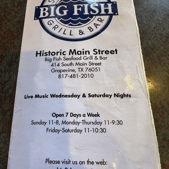 BIG FISH SEAFOOD GRILL & BAR - Updated May 2024 - 557 Photos & 632 ...