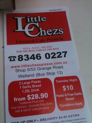 LITTLE CHEZ’S PIZZAS - Updated September 2024 - 53 Grange Rd, Welland ...