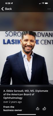 EBBIE SOROUDI - SOROUDI ADVANCED LASIK & EYE CENTERS - Updated December ...