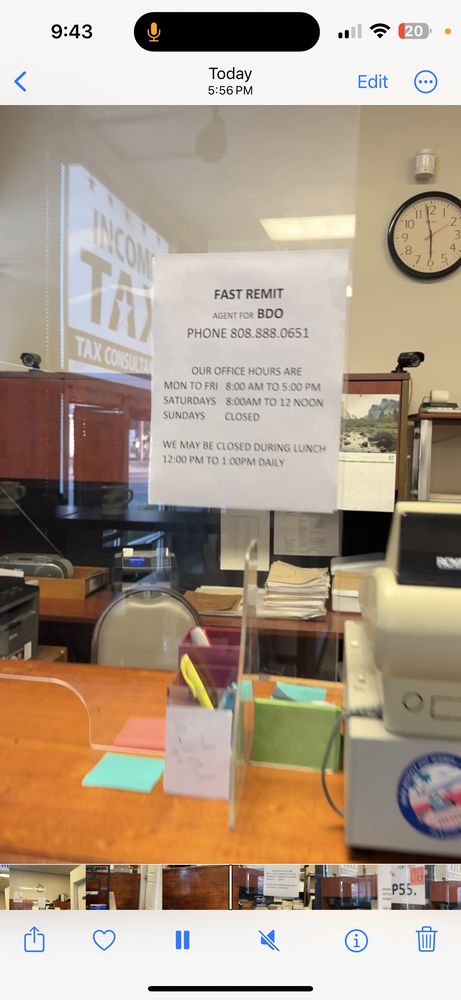 FAST REMIT BDO - Updated October 2025 - Request Information - 2119 N ...