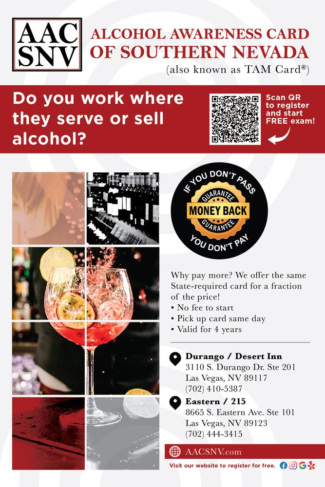 ALCOHOL AWARENESS CARD OF SOUTHERN NEVADA - Updated May 2025 - 52 ...