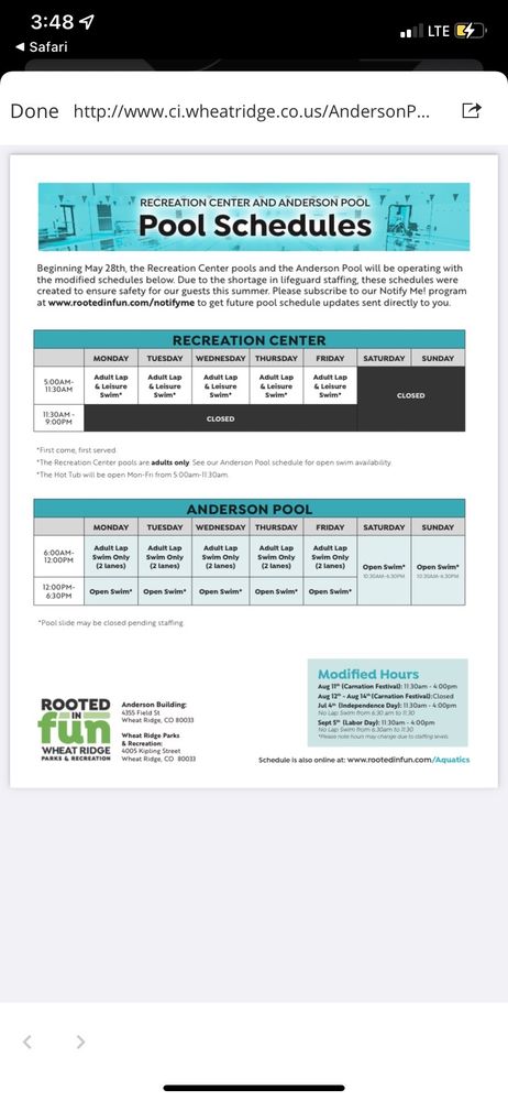 ANDERSON POOL - Updated October 2025 - 4355 Field St, Wheat Ridge ...