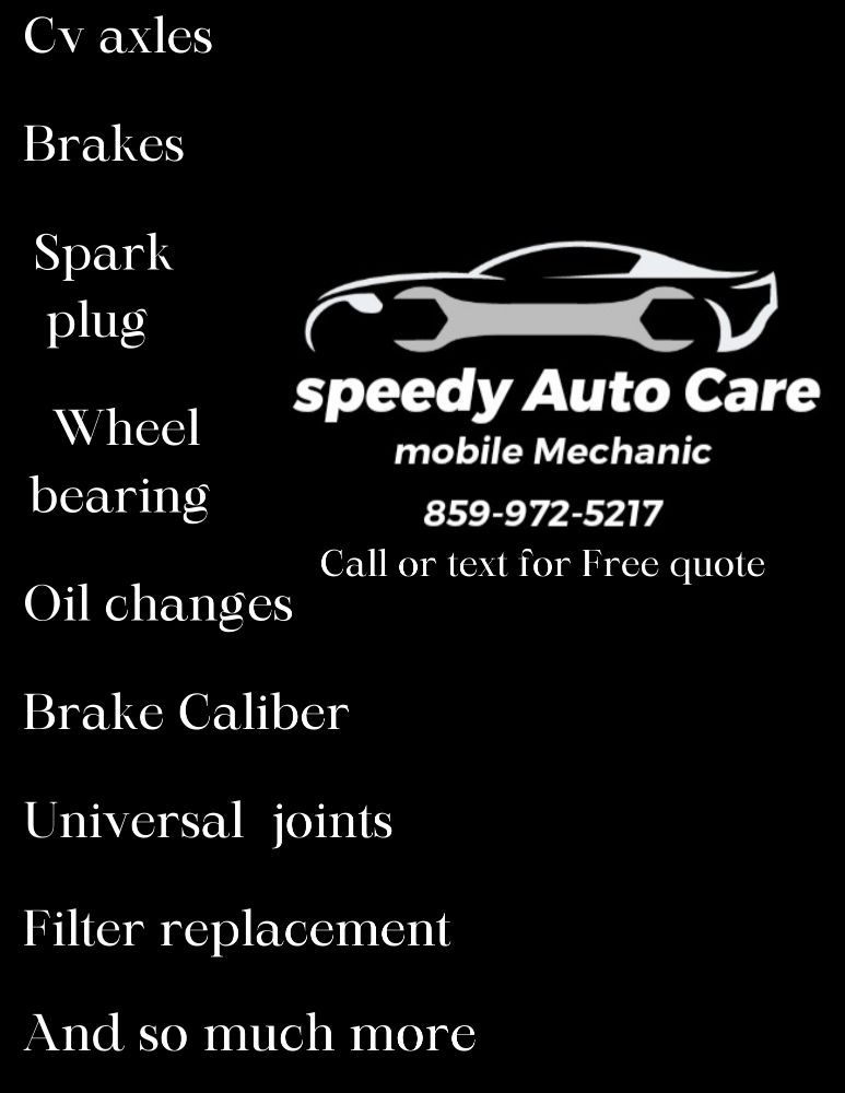 SPEEDY AUTO CARE MOBILE MECHANIC - Updated December 2024 - Request a ...
