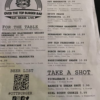 OVER THE TOP BURGER BAR - Updated October 2025 - 457 Photos & 337 ...