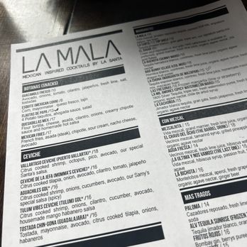 LA MALA MEXICAN INSPIRED COCKTAILS - Updated September 2024 - 171 ...