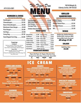 THE TIGER DEN DAIRY BAR - Updated November 2025 - 102 W Maple St ...