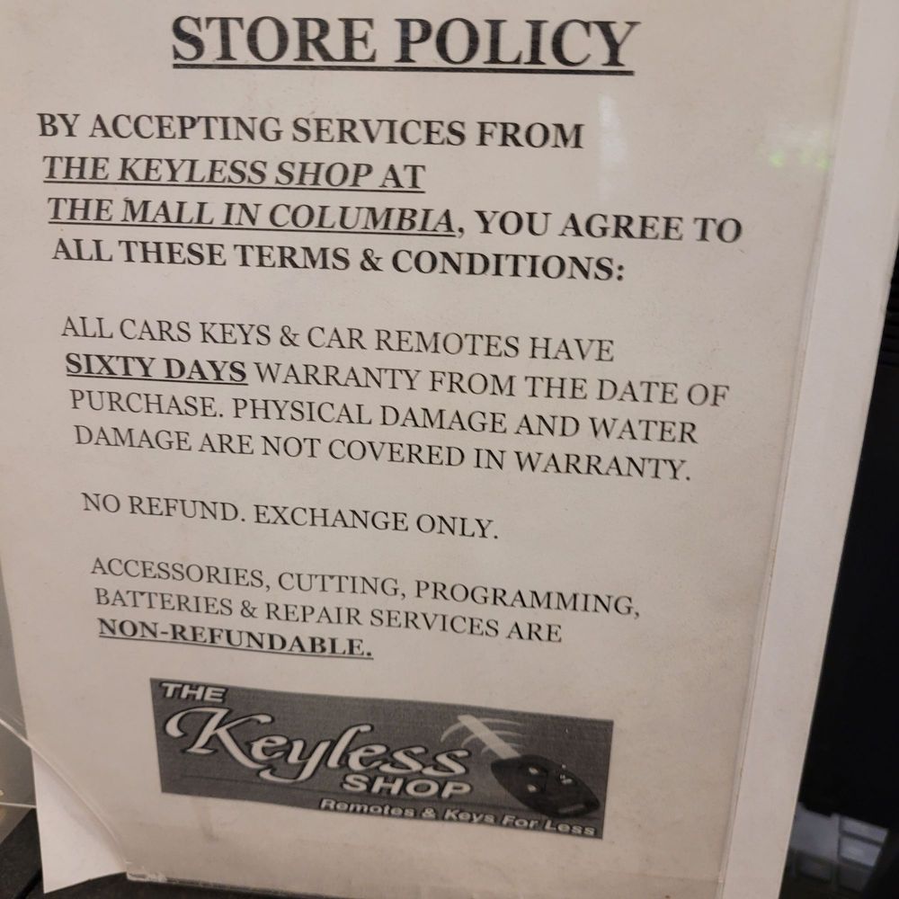 THE KEYLESS SHOP - Updated October 2025 - 10300 Little Patuxent Pkwy ...