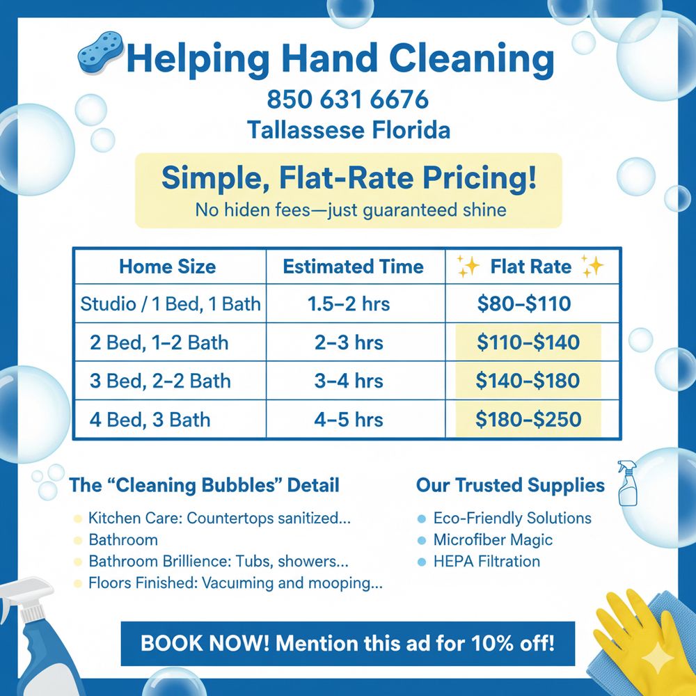 HELPING HAND CLEANING - Updated October 2025 - Request a Quote ...