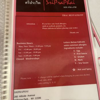 SRIPRAPHAI THAI RESTAURANT - Updated August 2025 - 860 Photos & 641 Reviews - 280 Hillside Ave ...