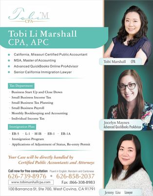 TOBI LI MARSHALL CPA, APC - Updated November 2025 - 15 Photos & 22 Reviews - 100 Barranca St ...